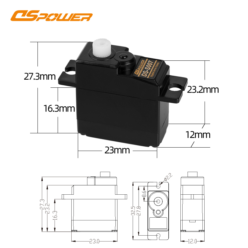 High Quality DS-S007 17g PWM Plastic Gear Digital Servo for Model ...